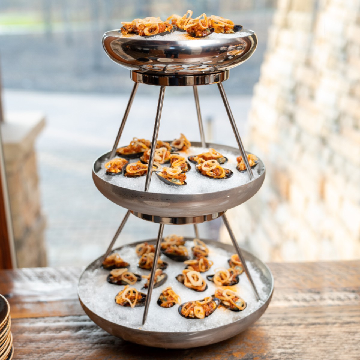 Seafood Stands - 3-Tier Coupe Seafood Stand - 5850JX61