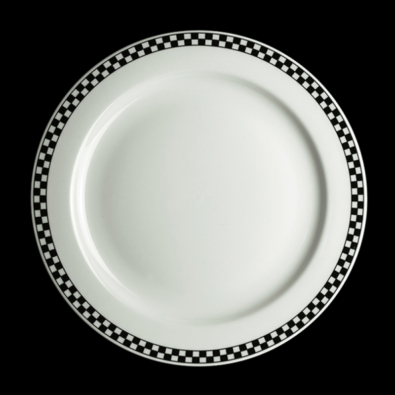 Black Checkers - Service Plate - HL2071636