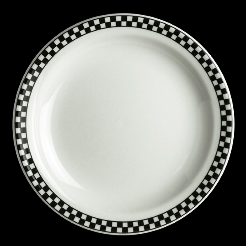 Black Checkers - Plate Narrow Rim - HL2171636